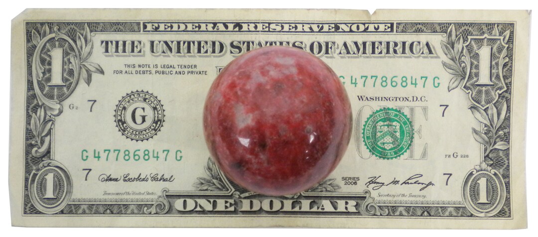 Thulite Sphere - Display Specimen - 108 Grams - 40.1 Mm Approx ...