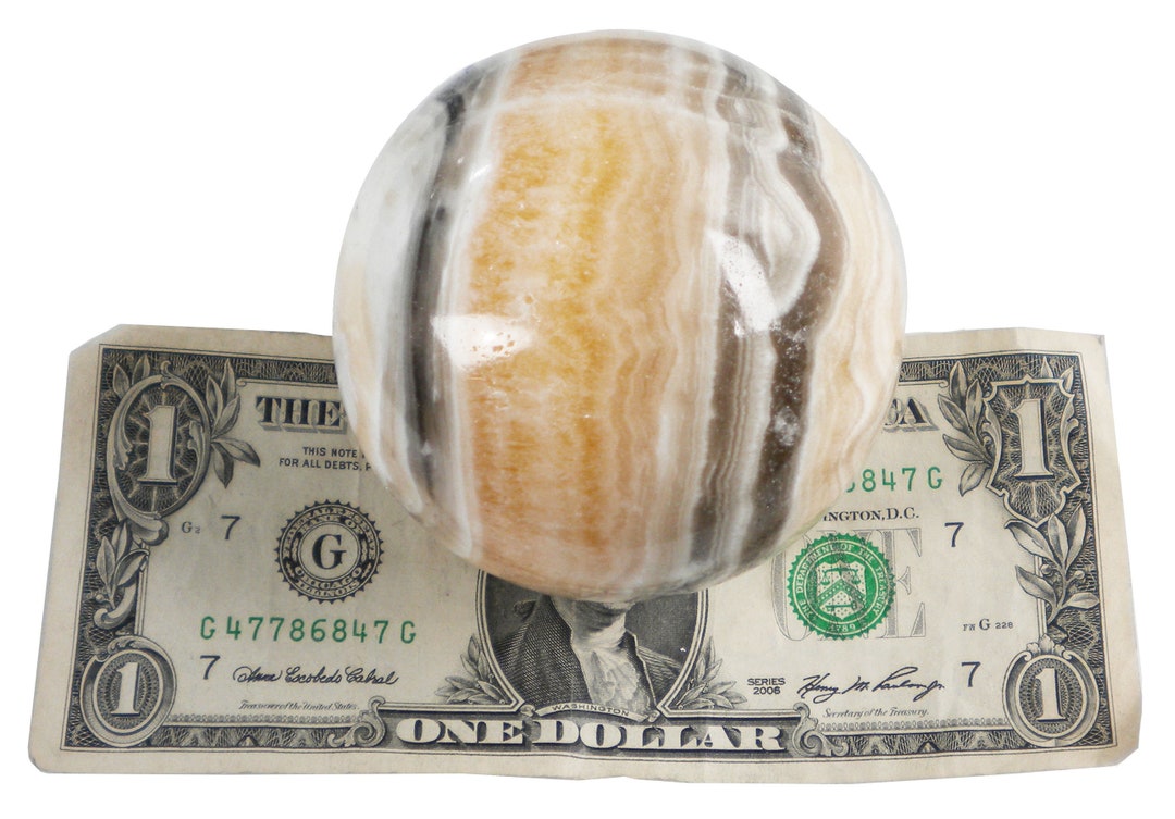 Banded Calcite Sphere - Display Specimen - 588 Grams - 2.75" Approx ...