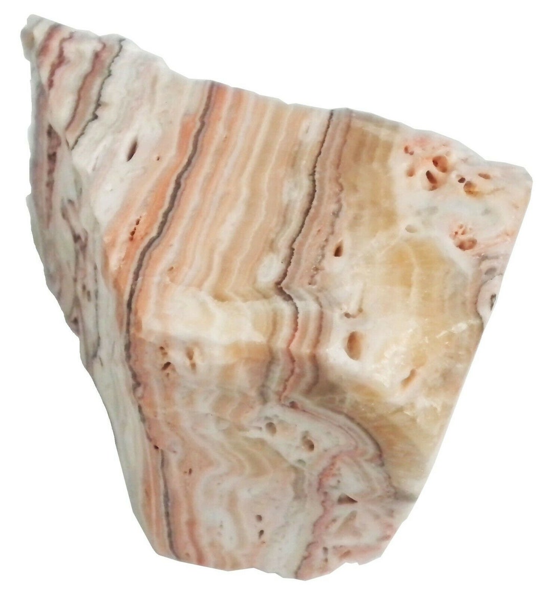 Banded Agate Mineral Display Specimen - 821 Grams - 2.5 X 4.75 X 2.75 ...