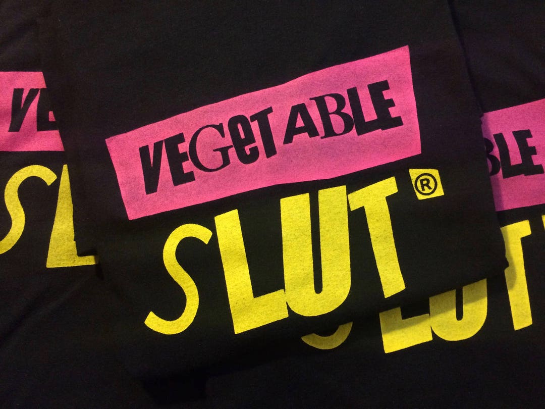 Vegetable Slut UK Punk Vegan Vegetarian Animal Rights Activist Women's ...