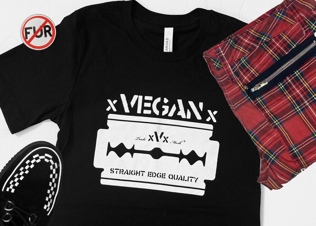 Vegan Straight Edge Quality Razor Blade Shirt Xvx Xveganx Sxe Hardcore ...