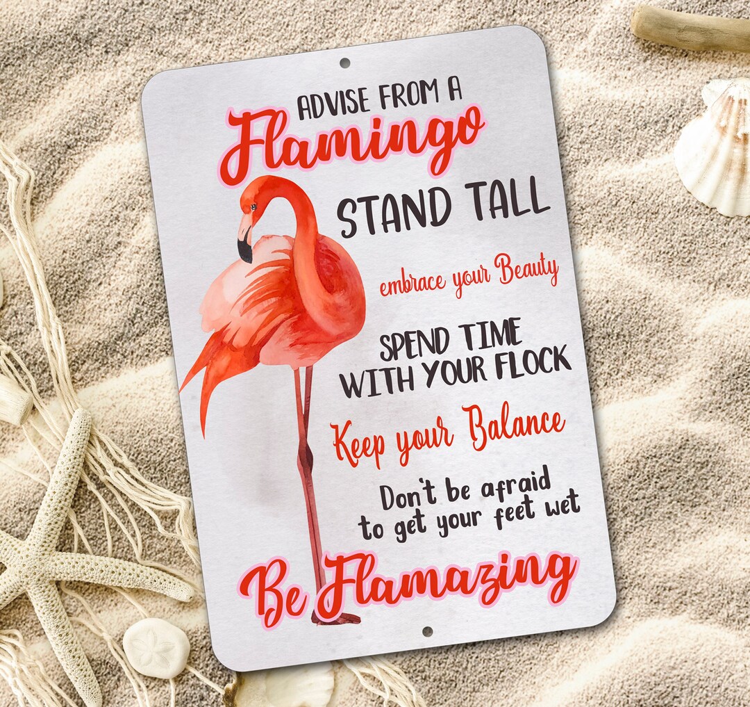 Flamingo-metal Seahorse Sign-flamingo Wisdom Sign, Beach Decor ...