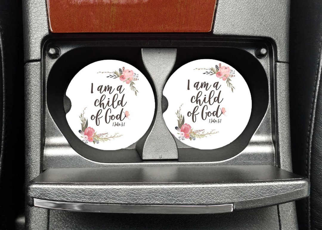 I Am a Child of God Car Coasters, Monogram Car Coasters, Sandstone ...