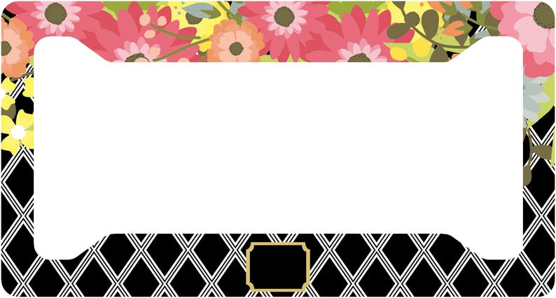 Monogram License Plate. License Plate Frame. Custom License - Etsy