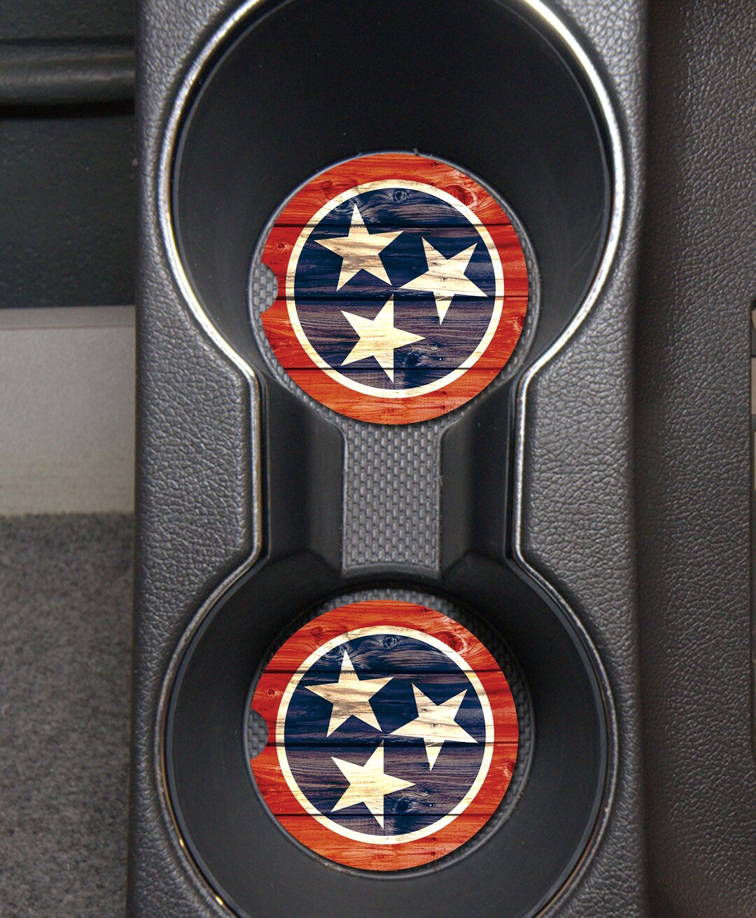 Tri-star Car Coasters/car Coasters/sandstone Car Coaster/monogram Car ...