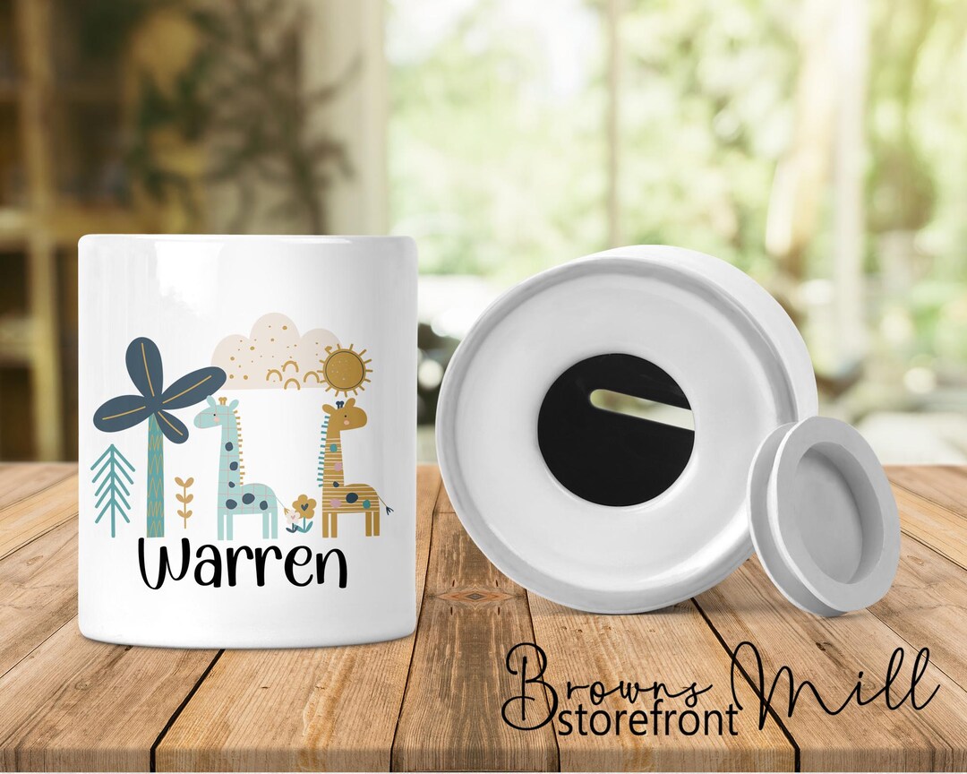 Personalized Coin Bank - Personalized Money Bank - Custom Coin Bank ...