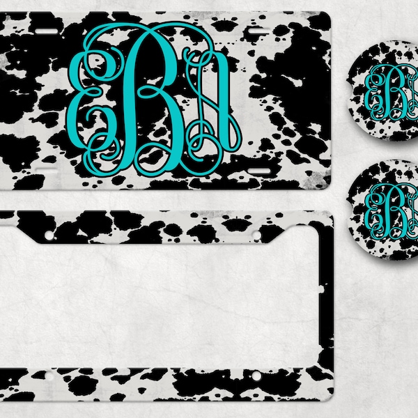 Cow Print License Plate - Etsy
