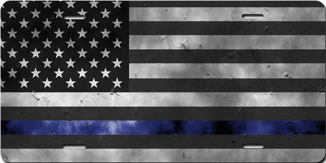 Blue Line License Plate. Thin Blue Line American Flag License Plate ...