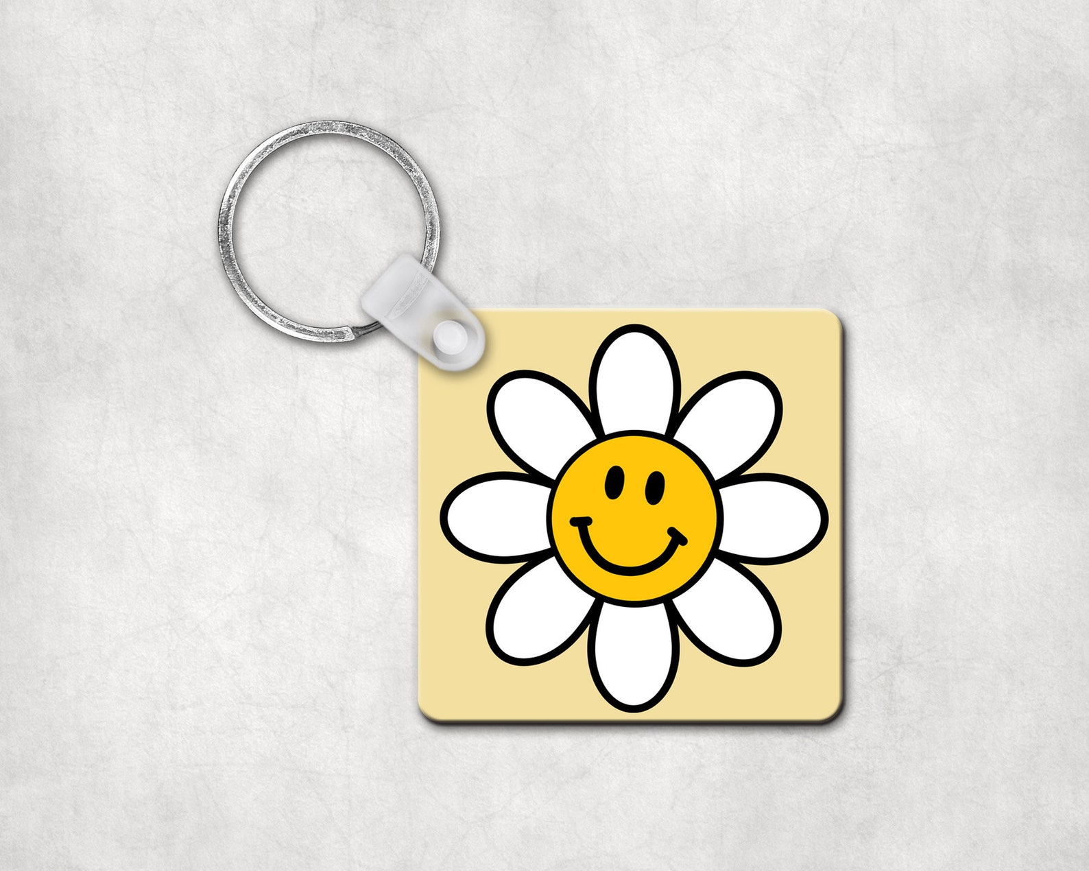 Retro Smiley Face Flower-retro Daisy License Plate-hippie - Etsy