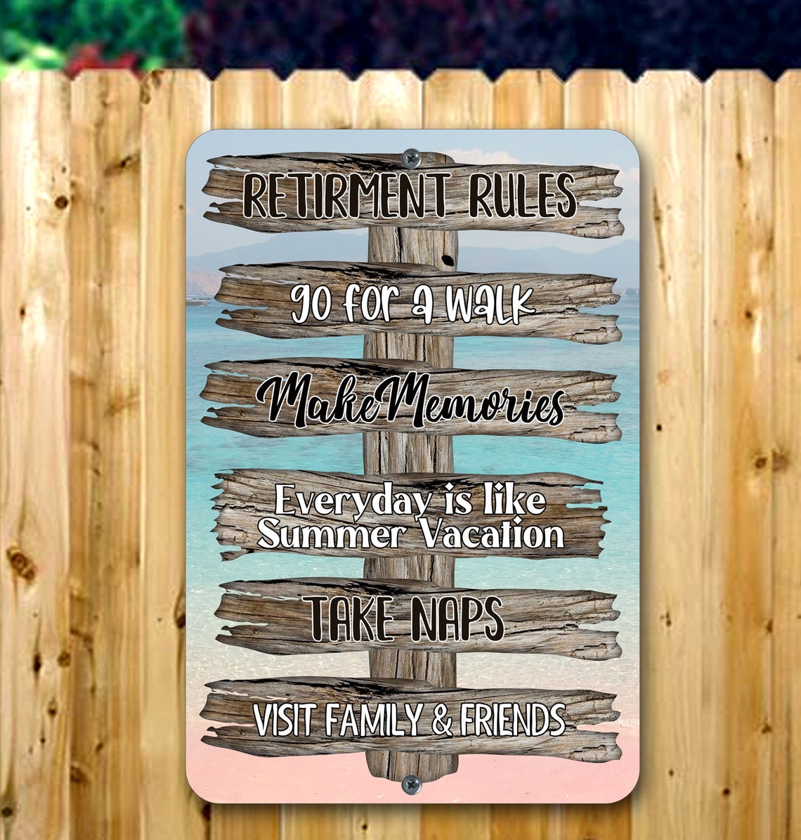 Retirement Rules-metal Metal Sign Retirement Gift - Etsy