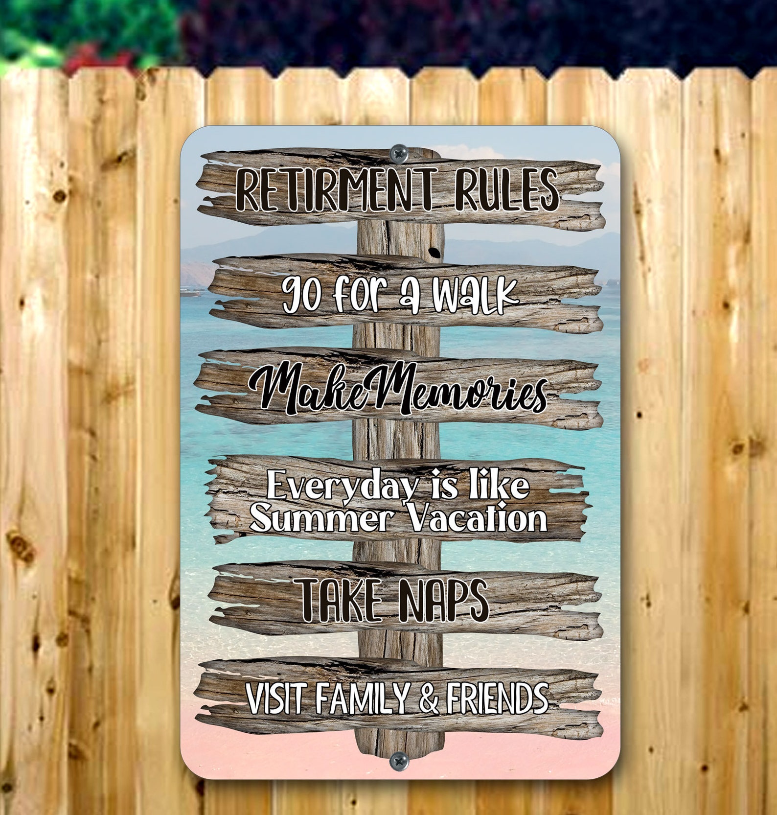 Retirement Rules-metal Metal Sign Retirement Gift - Etsy