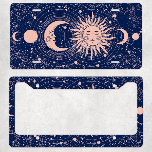 License Plate Frames Celestial - Etsy