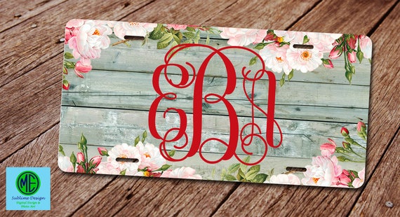 Monogram License Plate/Custom License Plate/Monogram License | Etsy
