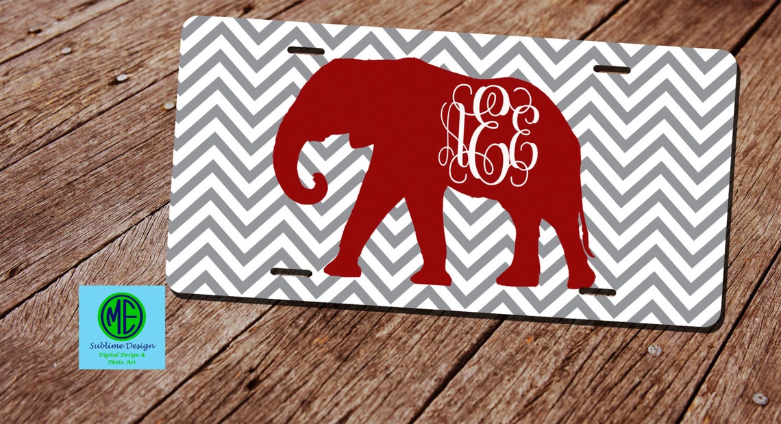 Alabama License Plate. License Plate Frame. Elephant License - Etsy