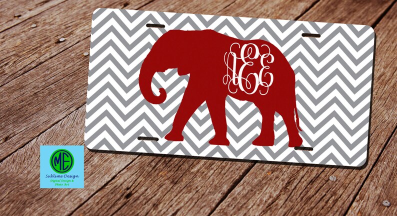 Alabama License Plate. License Plate Frame. Elephant License - Etsy