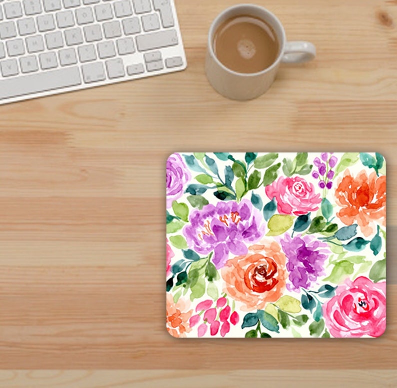 Water Color Mouse Pad. Personalized Mouse Pad. Monogram Mouse - Etsy