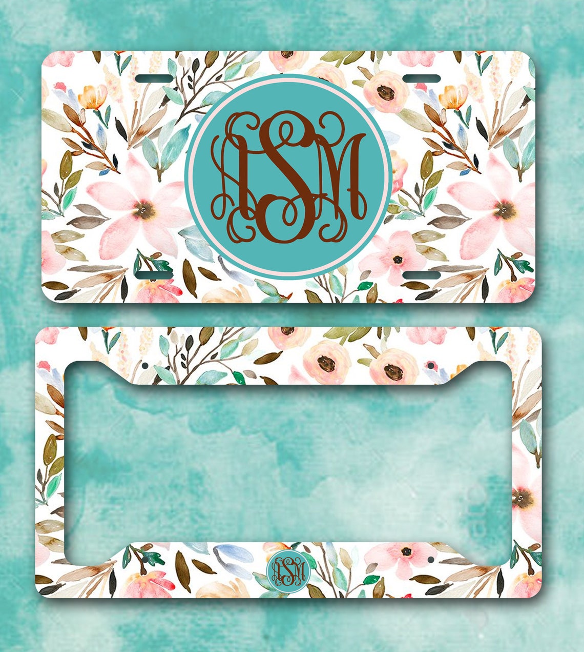 Monogram License Plate/custom License Plate/monogram License - Etsy