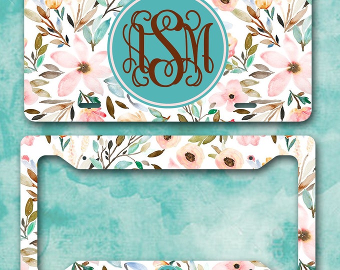 Monogram License Plate/custom License Plate/monogram License | Etsy