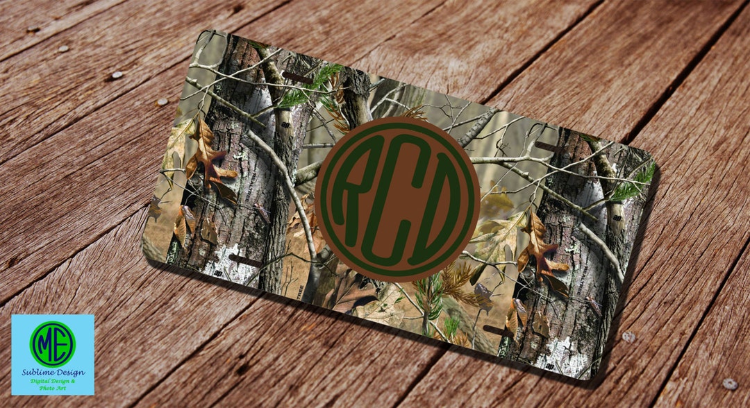 CAMOUFLAGE Monogram Personalized LICENSE PLATE. License Plate Frame ...