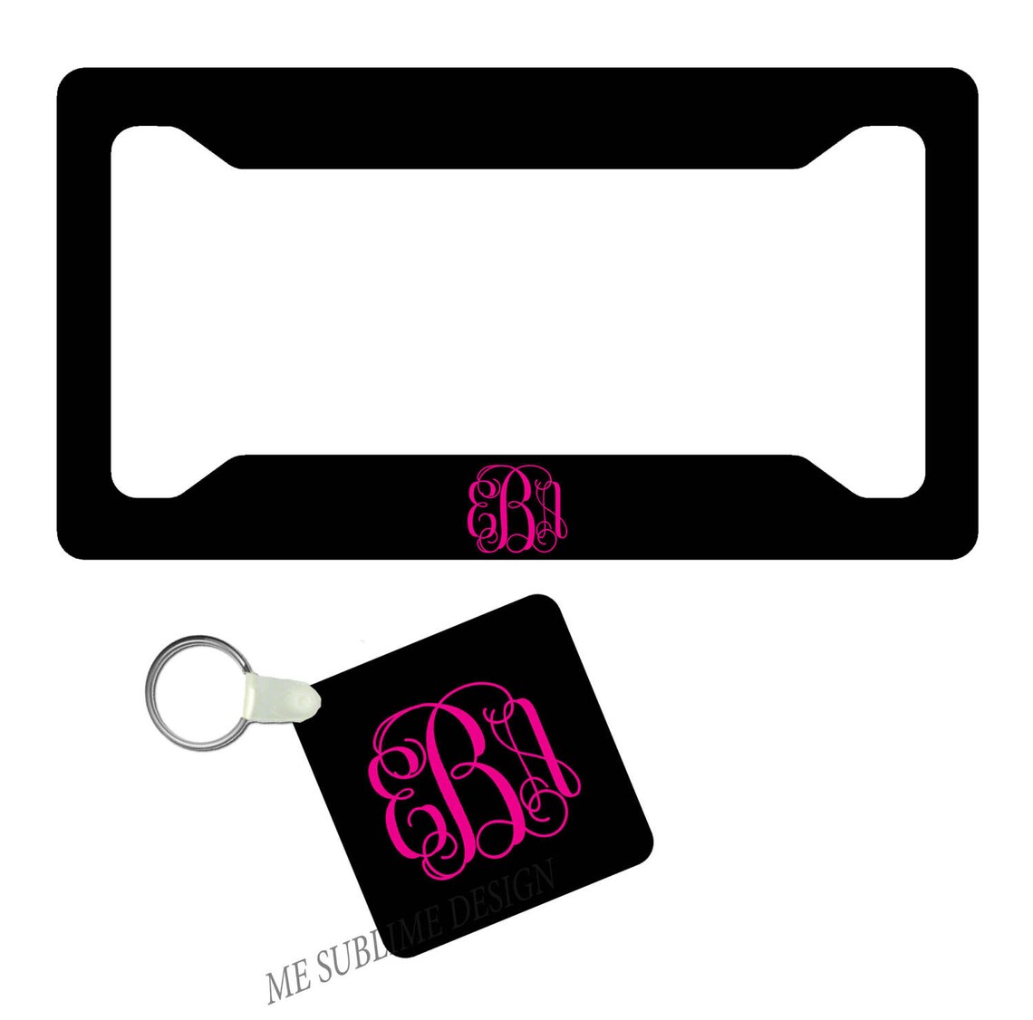 Monogram License Plate, License Plate Frame, Personalized Car Tag ...