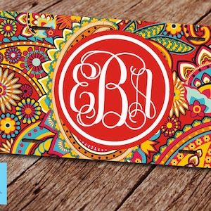 Paisley License Plate/license Plate Frame/paisley Monogram License ...