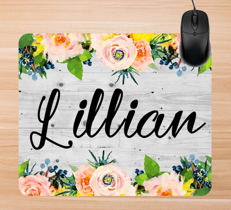 Custom Mouse Pad. Personalized Mouse Pad. Floral Mouse Pad. - Etsy