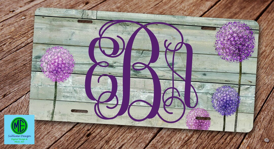 Monogram License Plate/custom License Plate/monogram License Plate ...