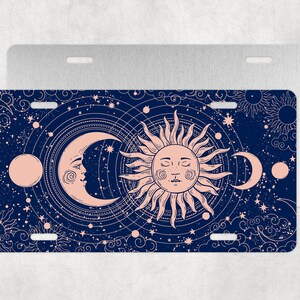 Celestial Sun and Moon License Plate-license Plate Frame-astrology ...