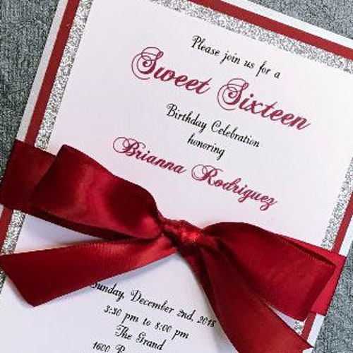 Red Sweet 16 Invitation Red Quinceanera Invitation Red and - Etsy