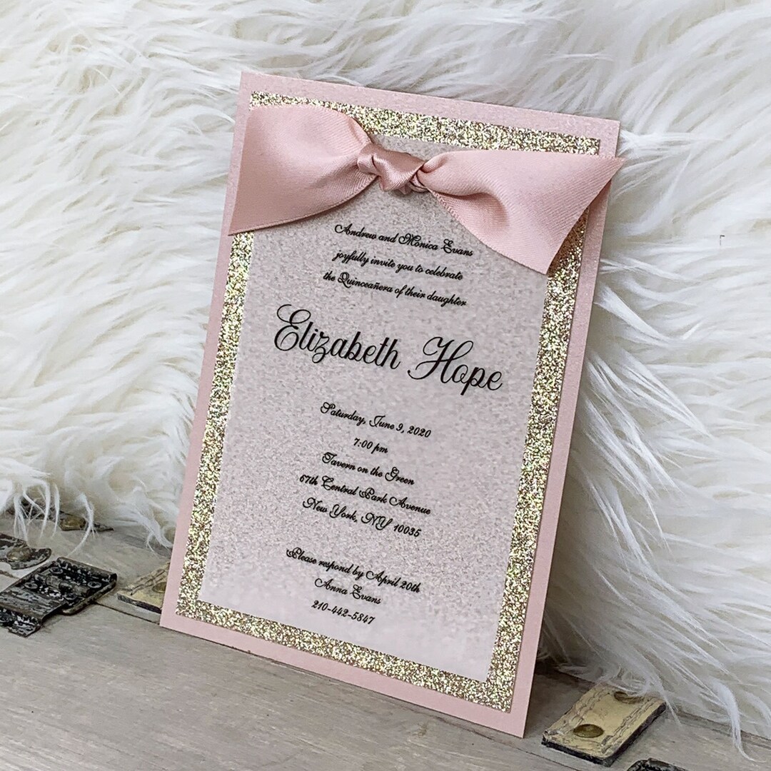 Rose Gold Bridal Shower Invitation Rose Gold Invitation Vellum Bridal ...