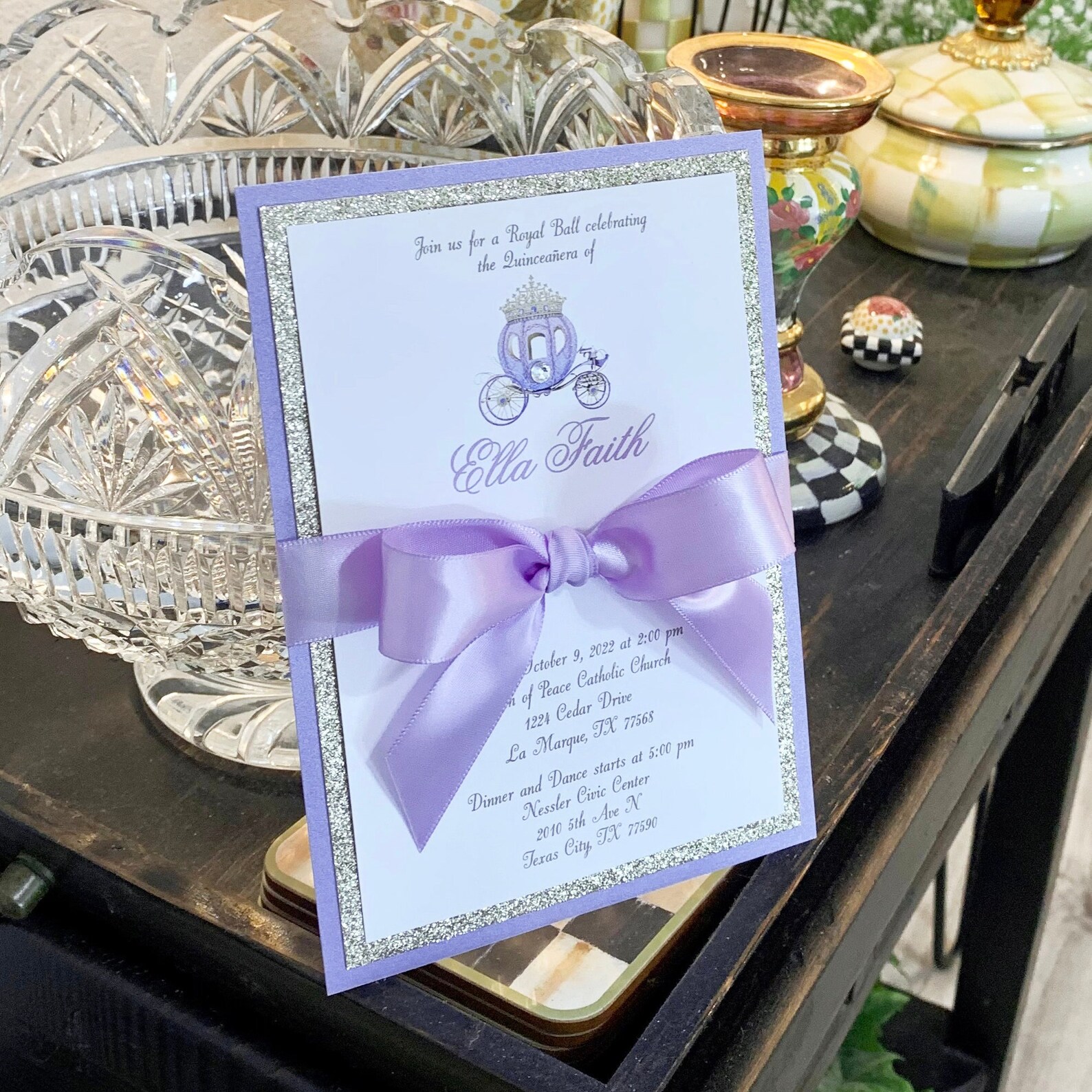 Quinceanera Invitation Purple Quinceanera Invitation Lilac - Etsy