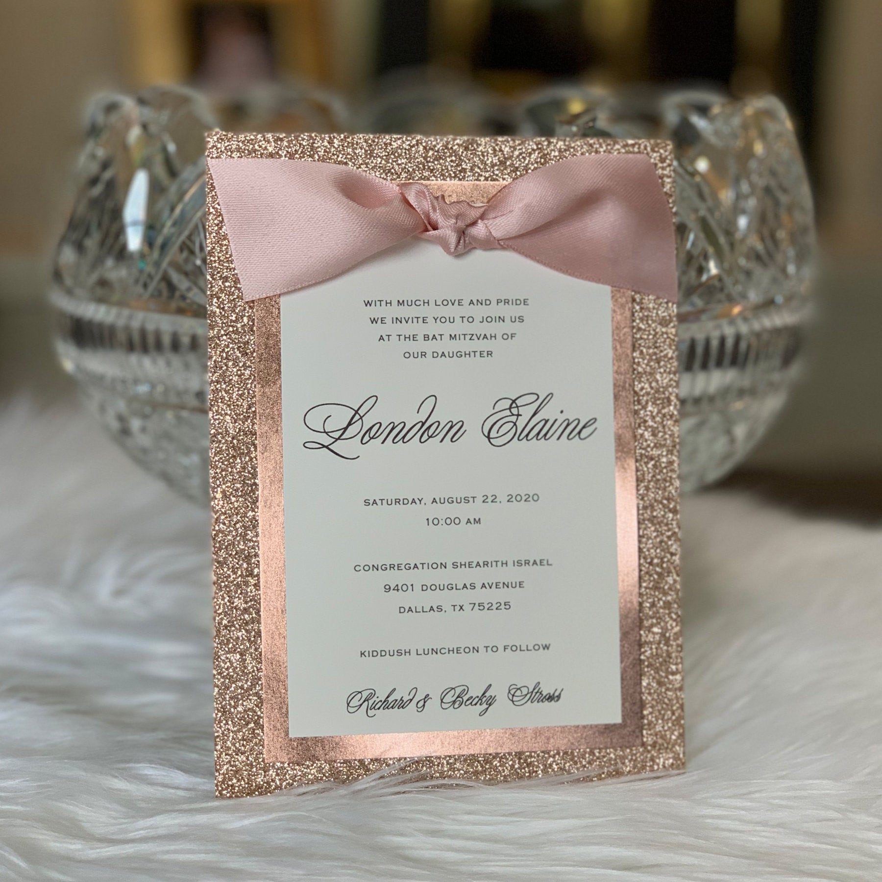 Rose Gold Quinceanera Invitation Rose Gold Sweet 16 Invitation Elegant ...