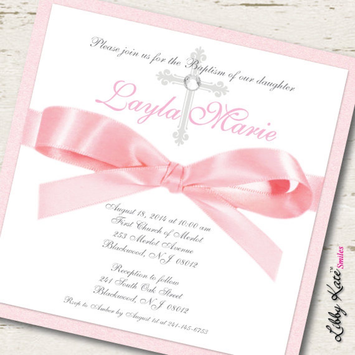 Girl First Communion Invitation Girl Communion Invitation | Etsy