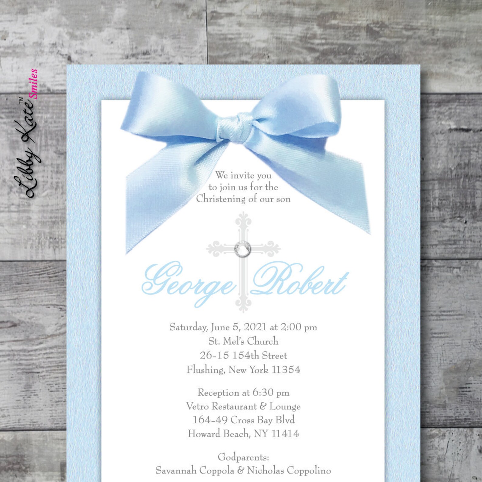 Boy Christening Invitation Boy Baptism Invitation Baby Baptism | Etsy