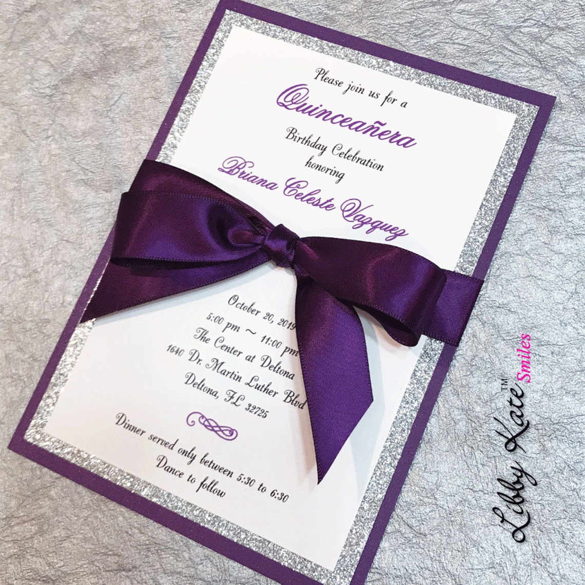 Purple Quinceanera Invitation Sweet 16 Invitation 15th - Etsy
