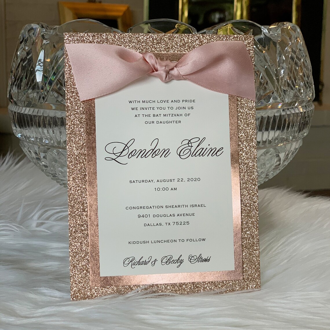 Rose Gold Quinceanera Invitation Rose Gold Sweet 16 Invitation Elegant ...