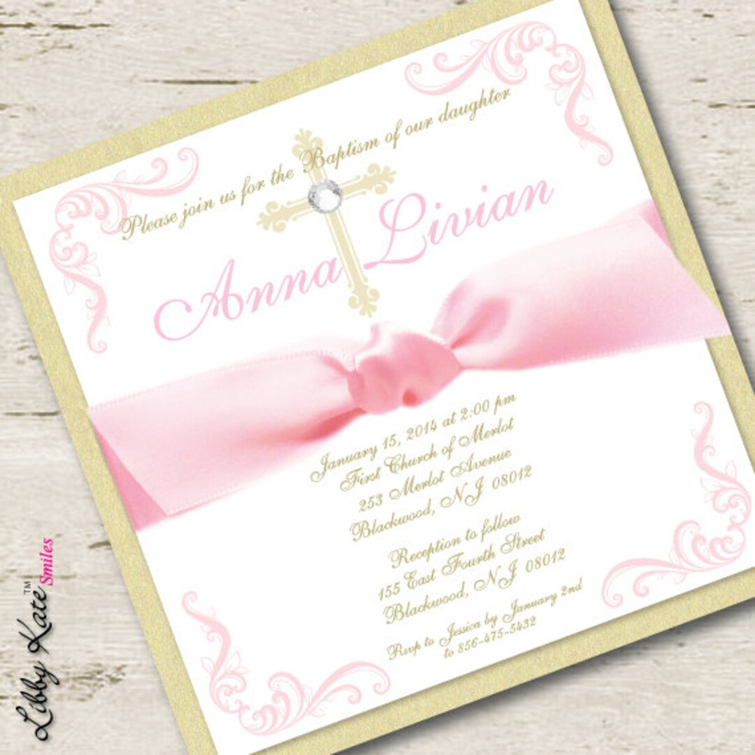 Girl Communion Invitation Girl First Communion Catholic - Etsy