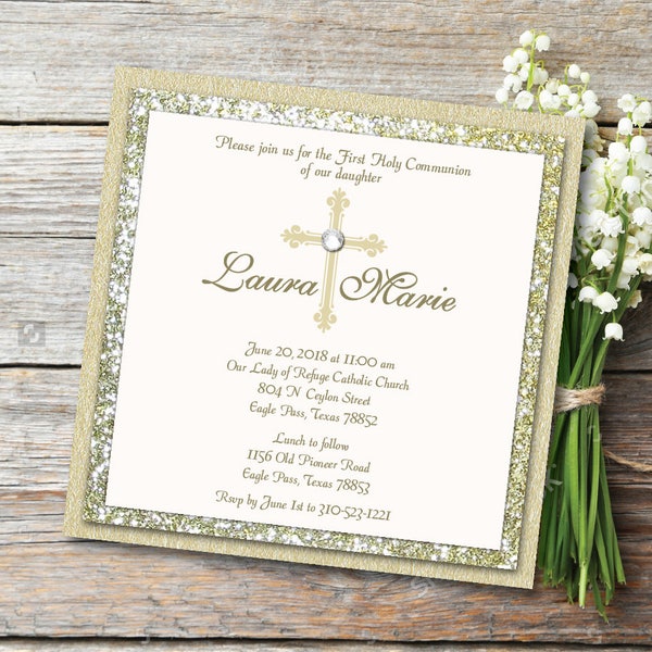 First Communion Invitation - Etsy