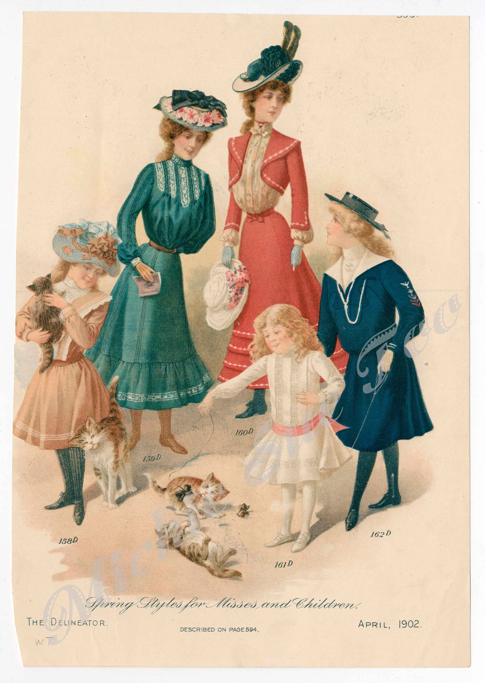 1902 Children's Fashion Plates Set of Four 4 April | Etsy 1902 Children's Fashion Plates Set of Four 4 April | Etsy