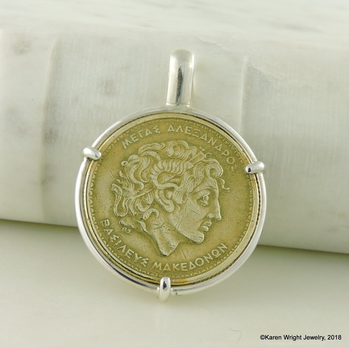 Greek Coin Jewelry With Vintage Alexander Coin in Handmade Sterling ...