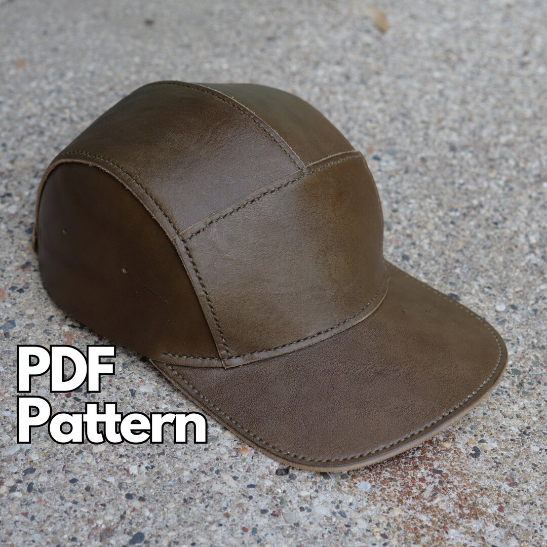 Leather 5 Panel Hat PDF Pattern / Veg Tan Leather / DIY / Template ...