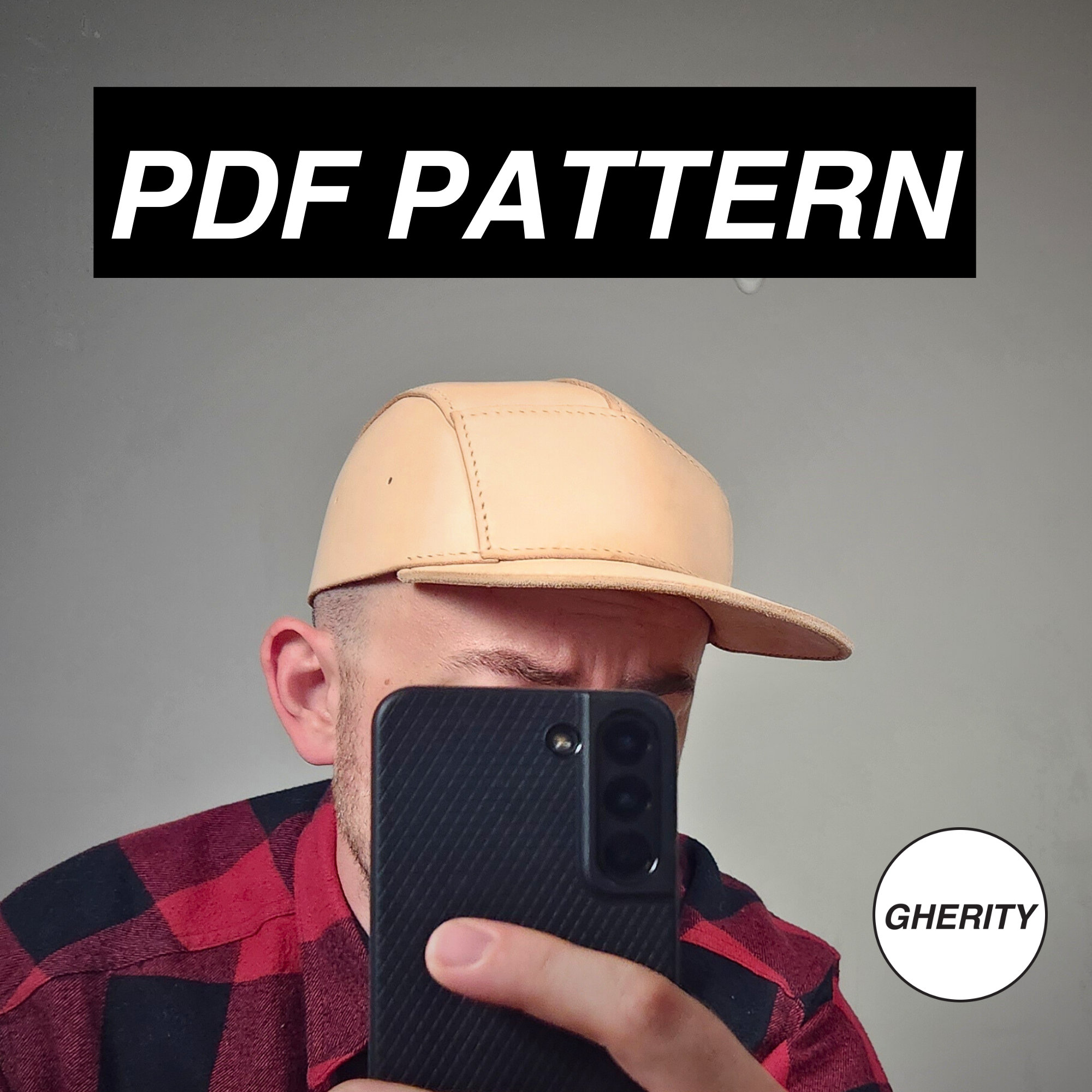 Leather 5 Panel Hat PDF Pattern / Veg Tan Leather / DIY / Template ...