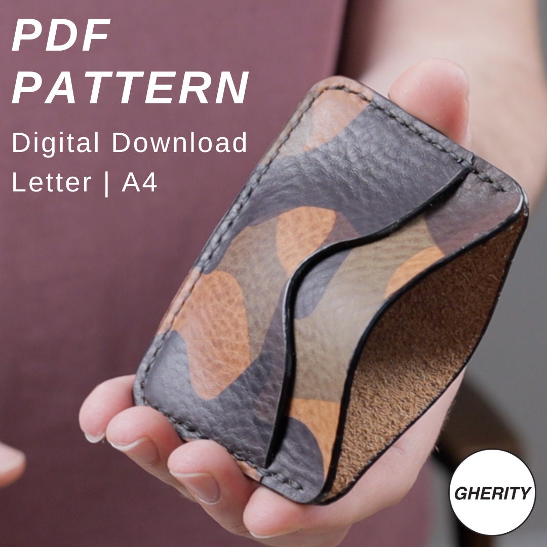 Leather Card Wallet PDF Pattern / Card Holder / DIY / Template ...