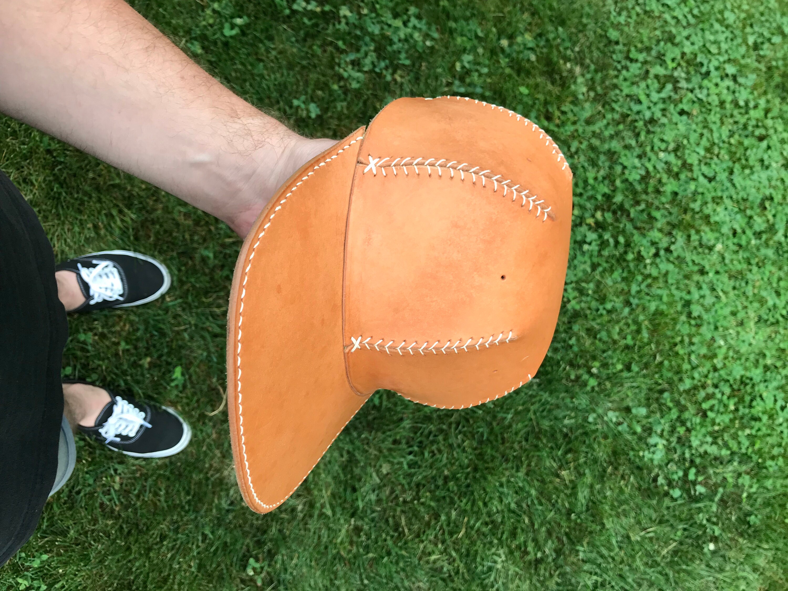 Leather Baseball Hat Pattern / Veg Tan Leather / DIY / Template ...