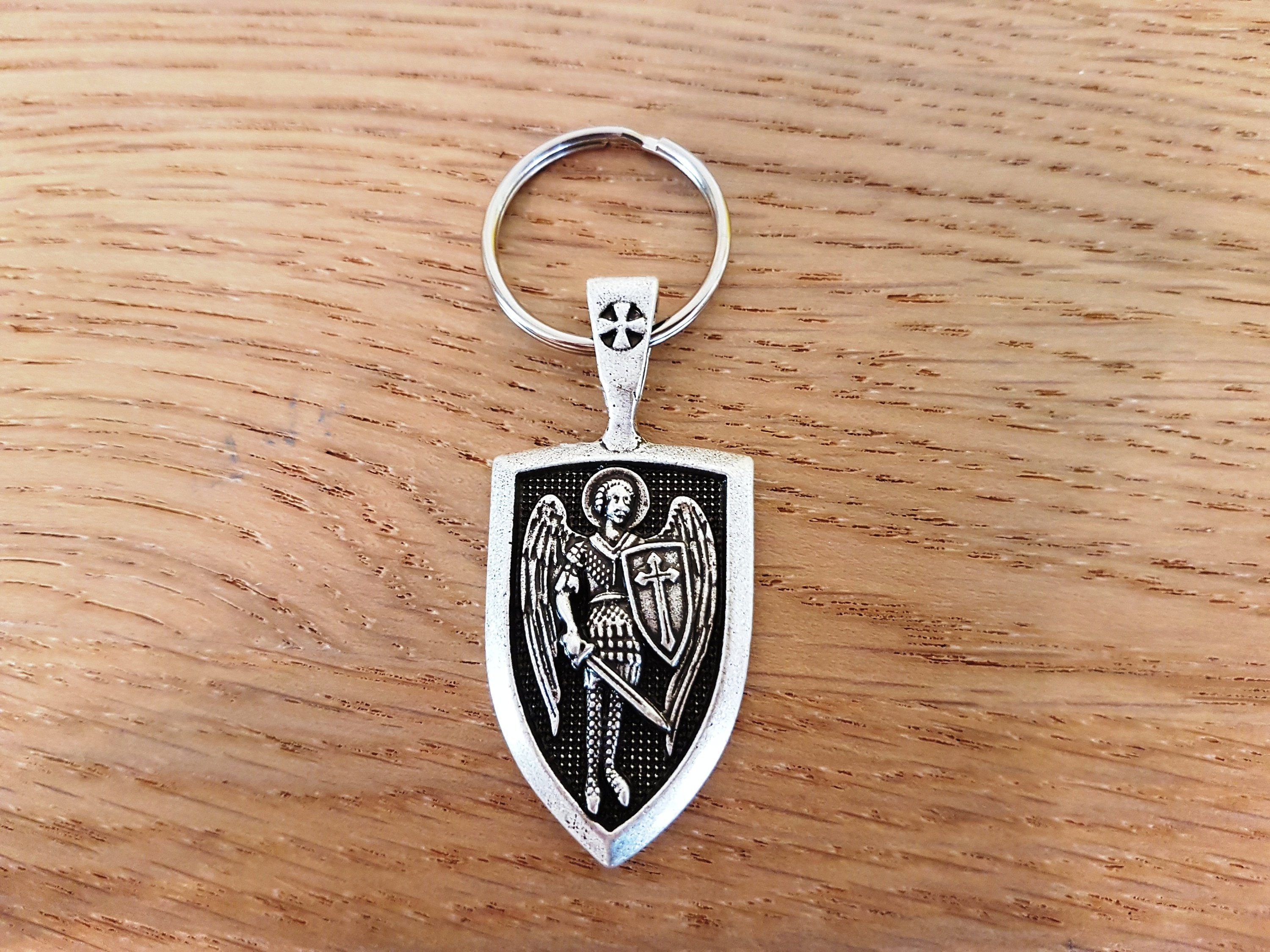 St.michael Archangel Keychain or Necklace Guardian Angel - Etsy UK