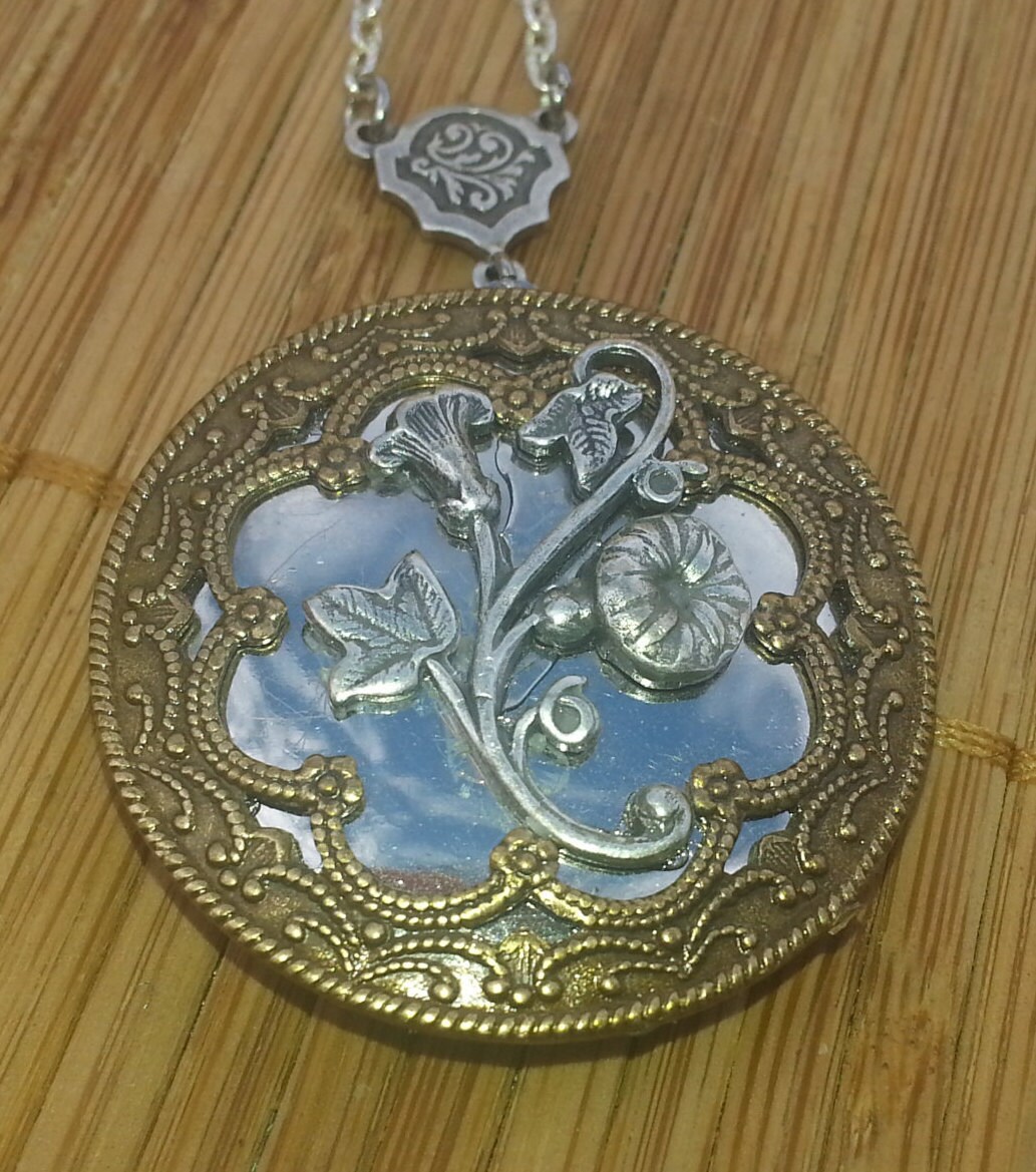 Morning Glory Victorian Style Locket Vintage Inspired Floral | Etsy ...