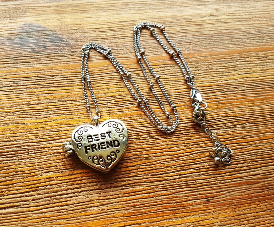 Best Friend - Friendship Locket, Silver Heart Bff Friends Forever Small ...