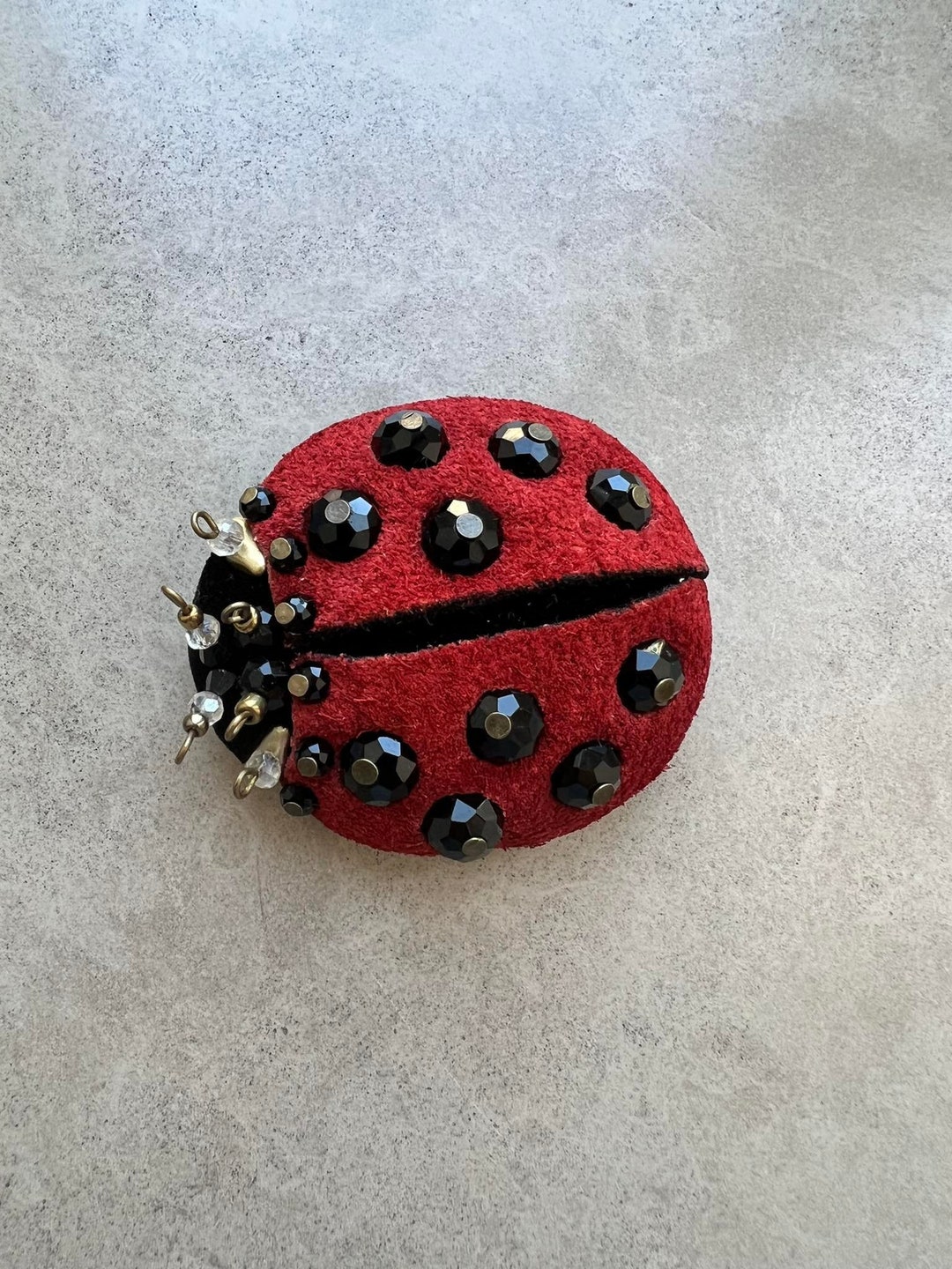 Ladybug Brooch Ladybird Brooch Unique One of a Kind Accessory Black Red ...