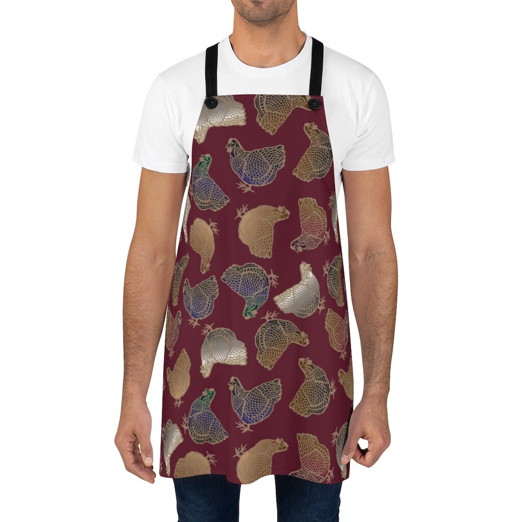 Golden Hen Apron Chicken Apron Adult Apron Kitchen Gift | Etsy