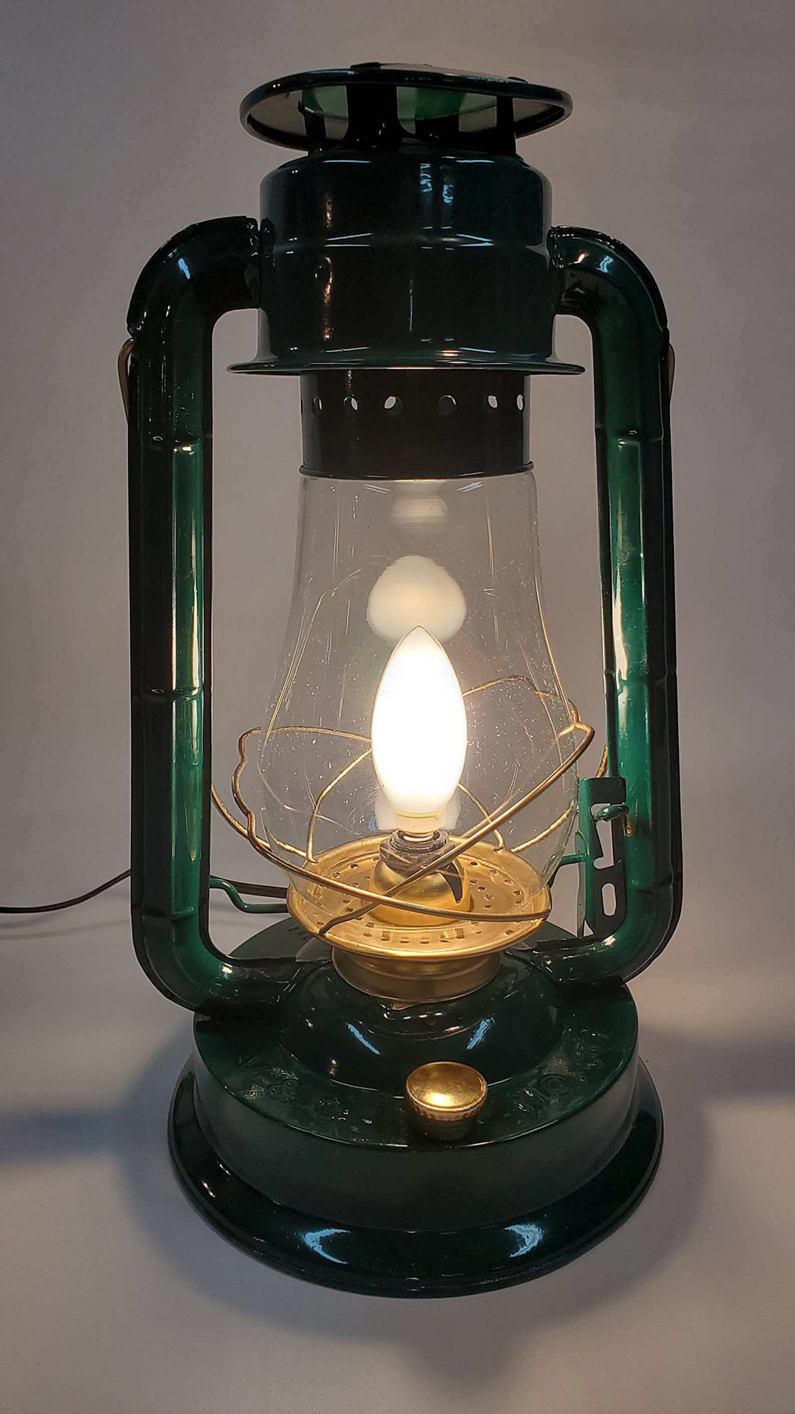 15" Electrified Green Kerosene/oil Lantern for Your Table - Etsy